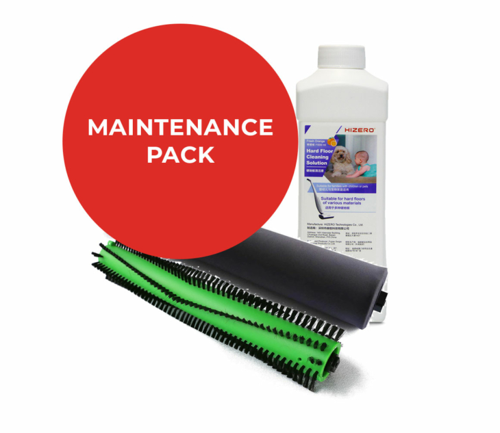 HIZERO Maintenance Pack – Cleaning roller, brush roller & solution 1L ...